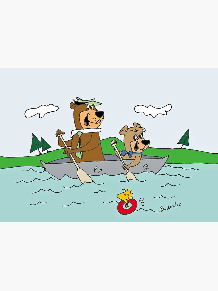 "Yogi and Boo bo canoeing " Sticker for Sale by BrianDekter | Redbubble