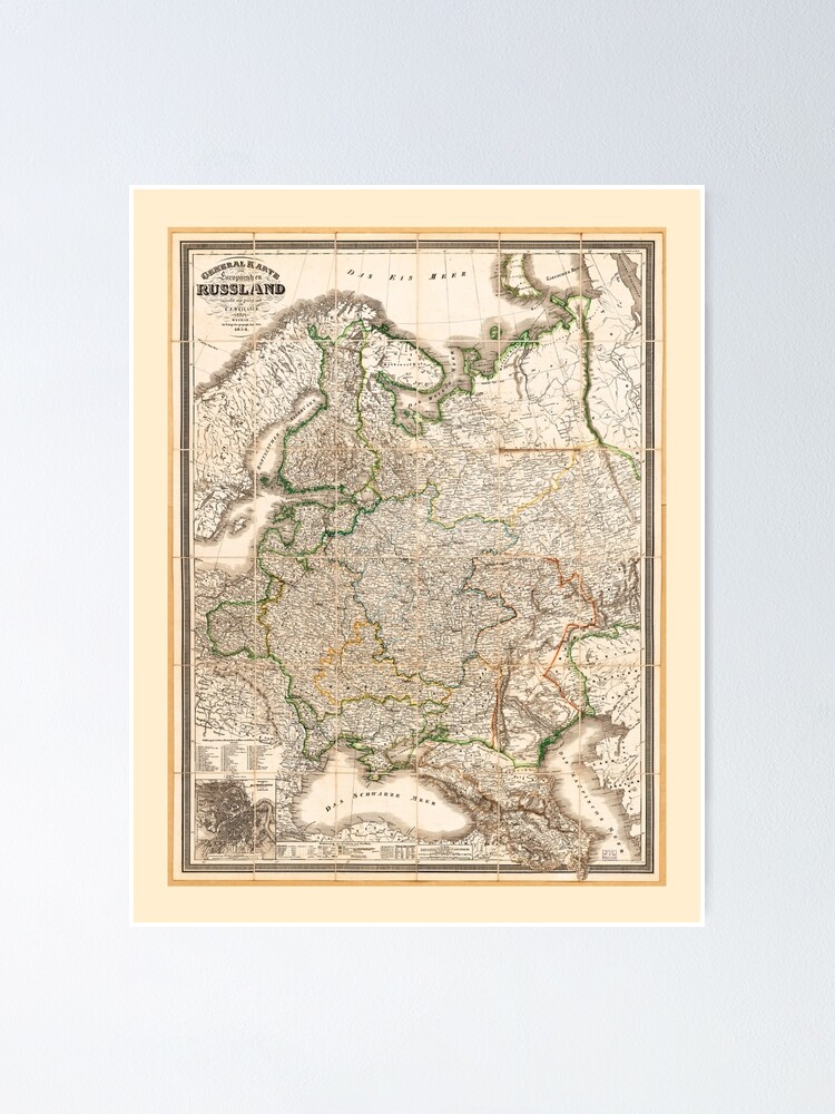 "Map of Western Russia (1854)" Poster for Sale by allhistory | Redbubble