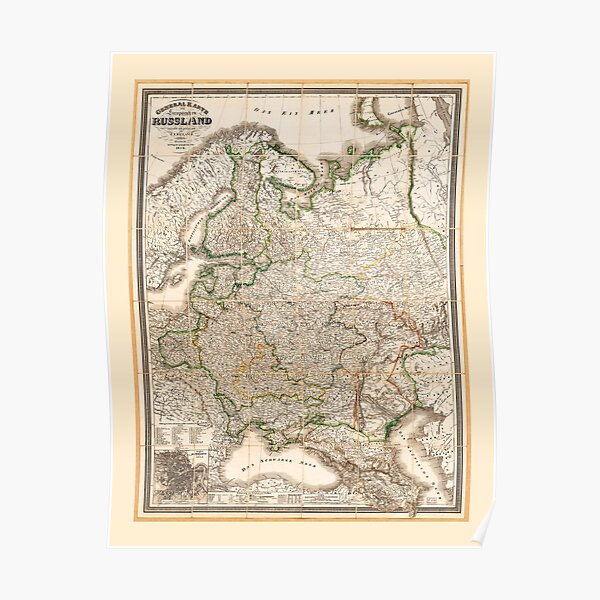 "Map of Western Russia (1854)" Poster for Sale by allhistory | Redbubble
