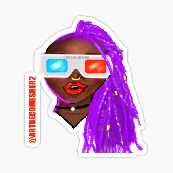 "Life in 3D" Sticker for Sale by ArtBecomesHer2 | Redbubble
