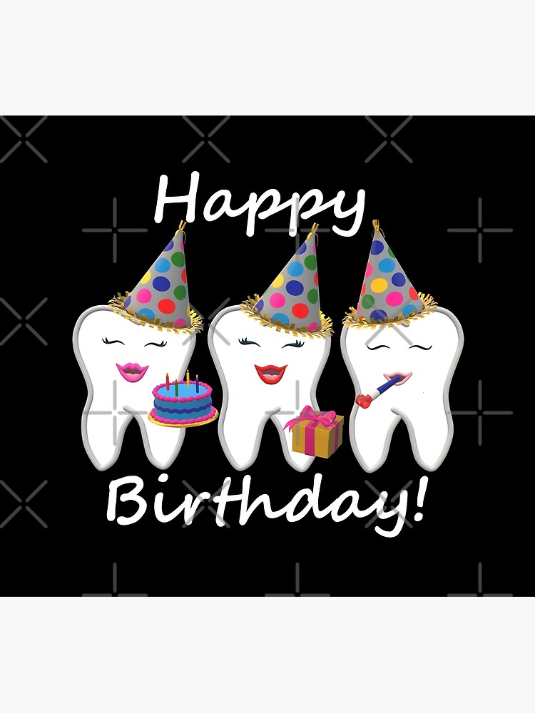 "Birthday Teeth Trio" Greeting Card for Sale by hippiehygienist | Redbubble