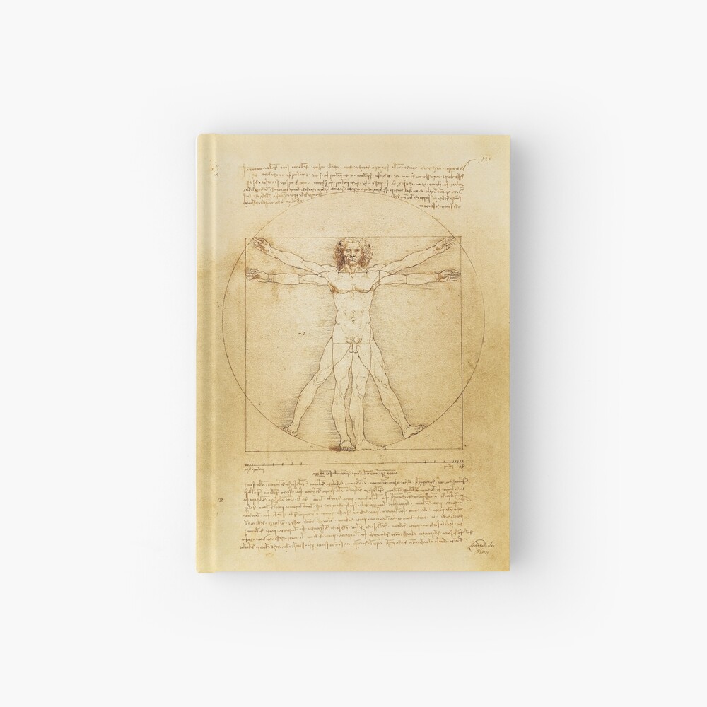 "Leonardo da Vinci Vintage sketch The Vitruvian Man The proportions of ...