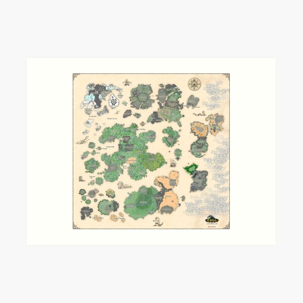 "Full Map of Tibia (11.80)" Art Print by Titowam | Redbubble