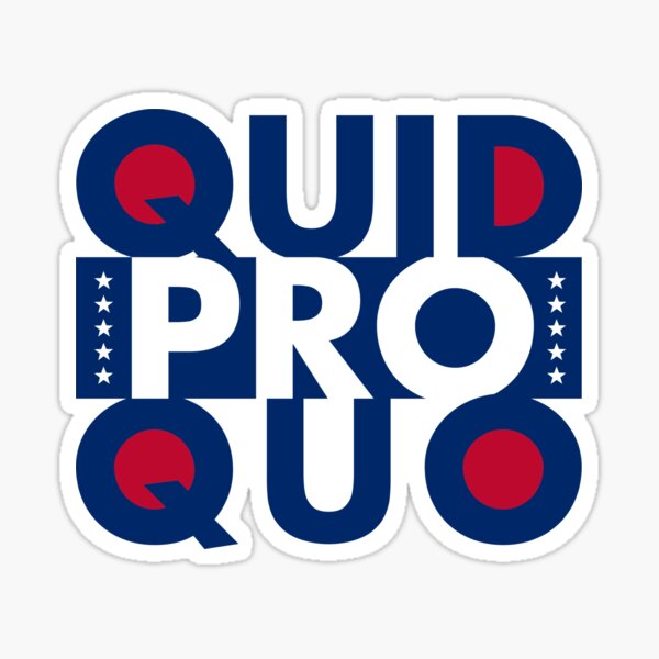 "Quid Pro Quo - Red, White, Blue" Sticker for Sale by VeRedbubble ...
