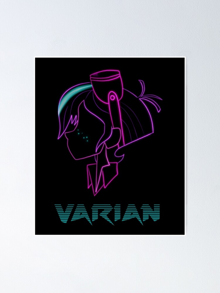 "Neon Varian w/ Name" Poster by Nordicake | Redbubble