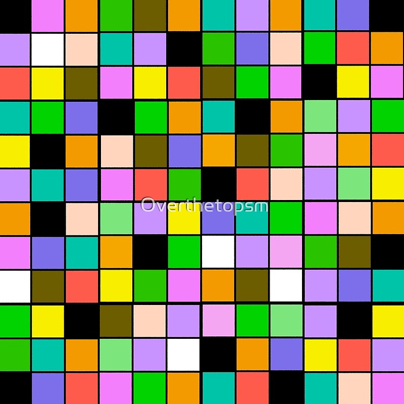 "checkerboard Color Blocks Pastel Pattern" by Overthetopsm | Redbubble