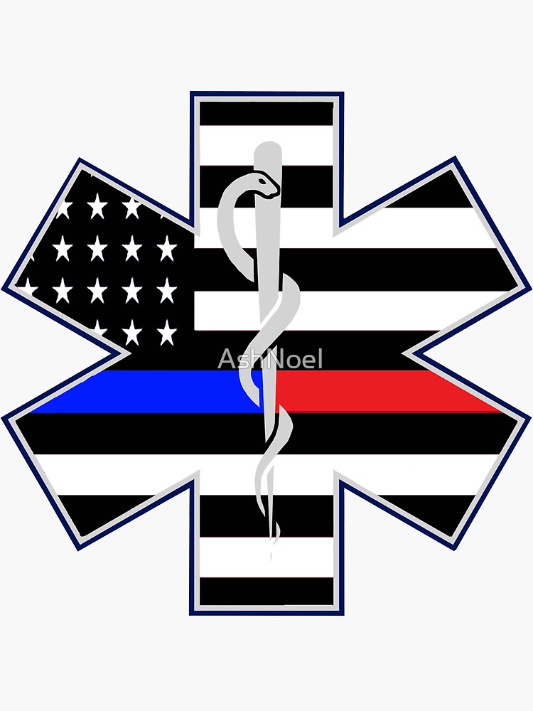 "EMS Star of Life" Sticker for Sale by AshNoel | Redbubble