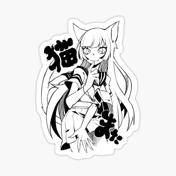 "NEKOMATA" Sticker for Sale by nejiki | Redbubble