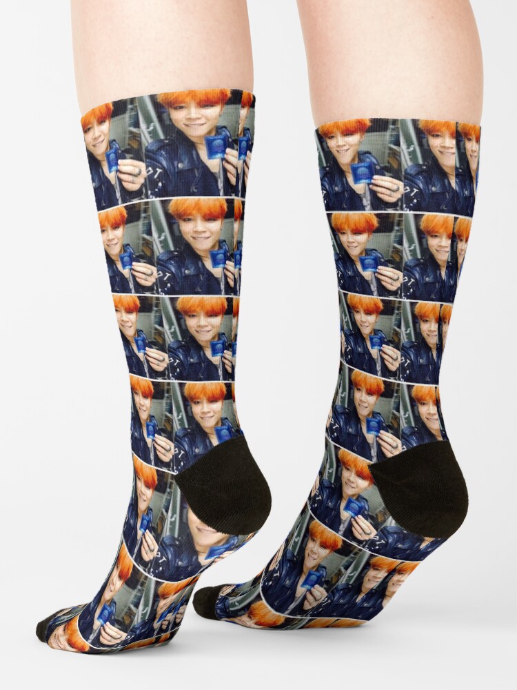 "Jimin holding something" Socks for Sale by kpopmerchstan | Redbubble
