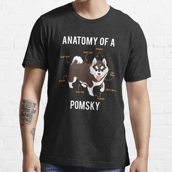 "Anatomy of Pomsky for Pomsky Mom and Dad" T-shirt for Sale by ...