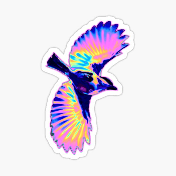 "Holo Bird in Flight" Sticker for Sale by dinaaaaaah | Redbubble