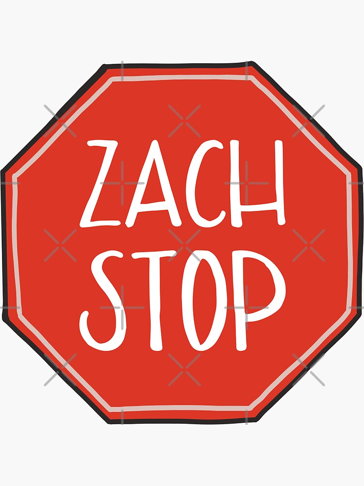 "Zach Stop! Vine" Sticker by logankinkade | Redbubble