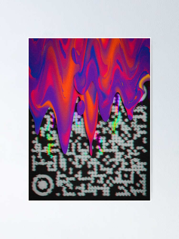 "Colourful paint drip glitch" Poster by sharpecanary | Redbubble