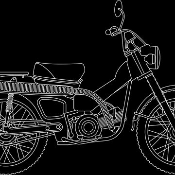 "Honda CT110 Postie Bike - White Transparent Wire Frame" Classic T-Shirt for Sale by StudioFloyd ...