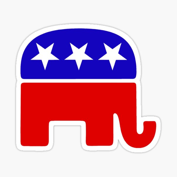 "Republican Elephant" Sticker for Sale by TheLastStand | Redbubble