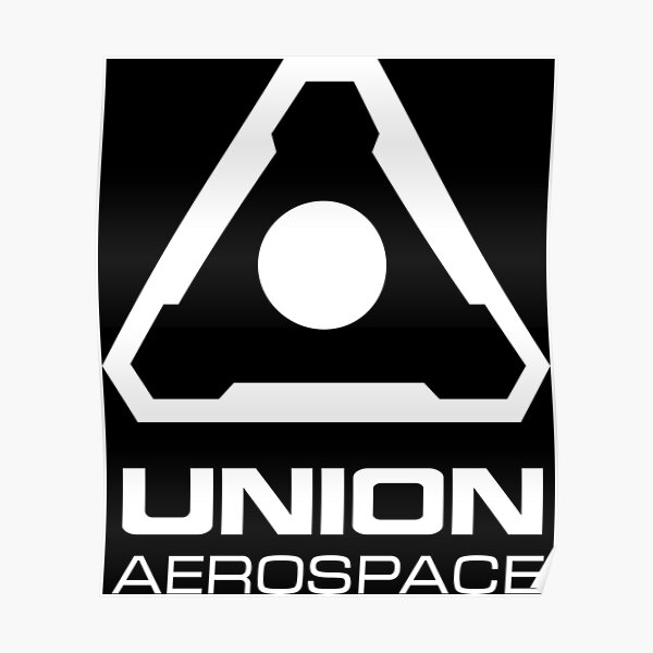 "Union Aerospace - White insignia" Poster for Sale by supanerd01 ...