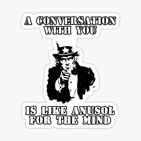 "Anusol Funny Meme" Sticker for Sale by markstones | Redbubble