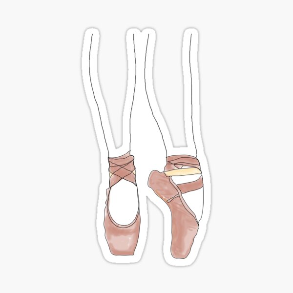 "Ballerina Ballet Shoes" Sticker for Sale by youokpun | Redbubble