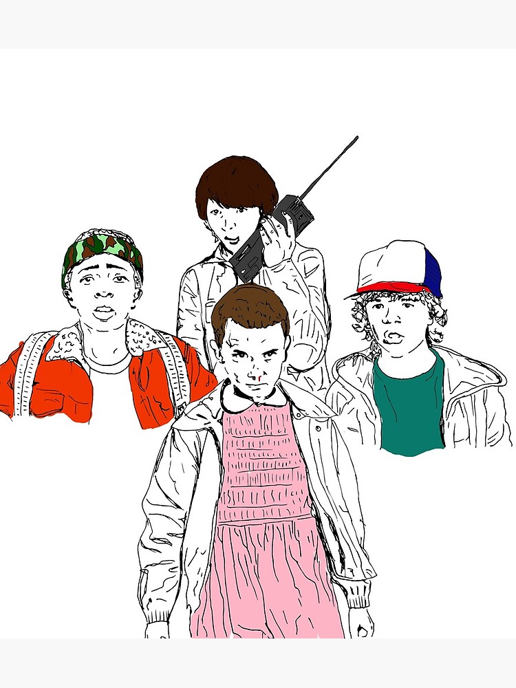 "Stranger Things Portrait Drawing" Photographic Print for Sale by ...