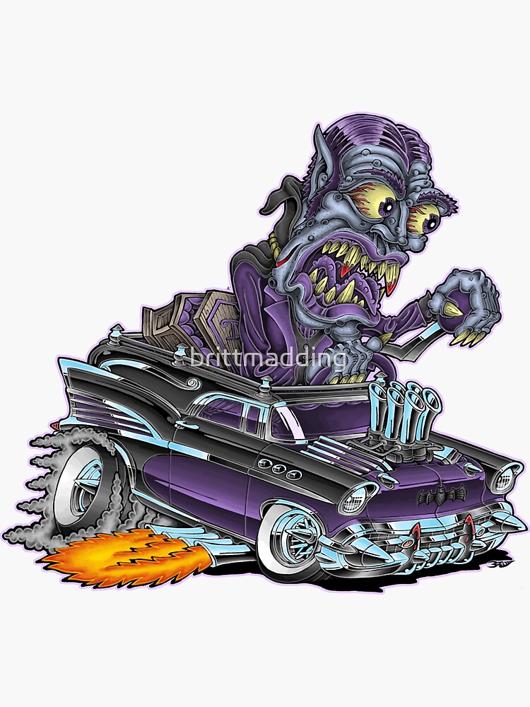 "Vampire Cursed Hearse" Sticker by brittmadding | Redbubble