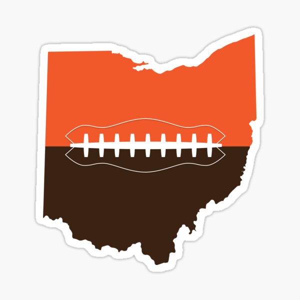 "Oranger Cleveland (Cle) Ohio State Football" Sticker for Sale by ...