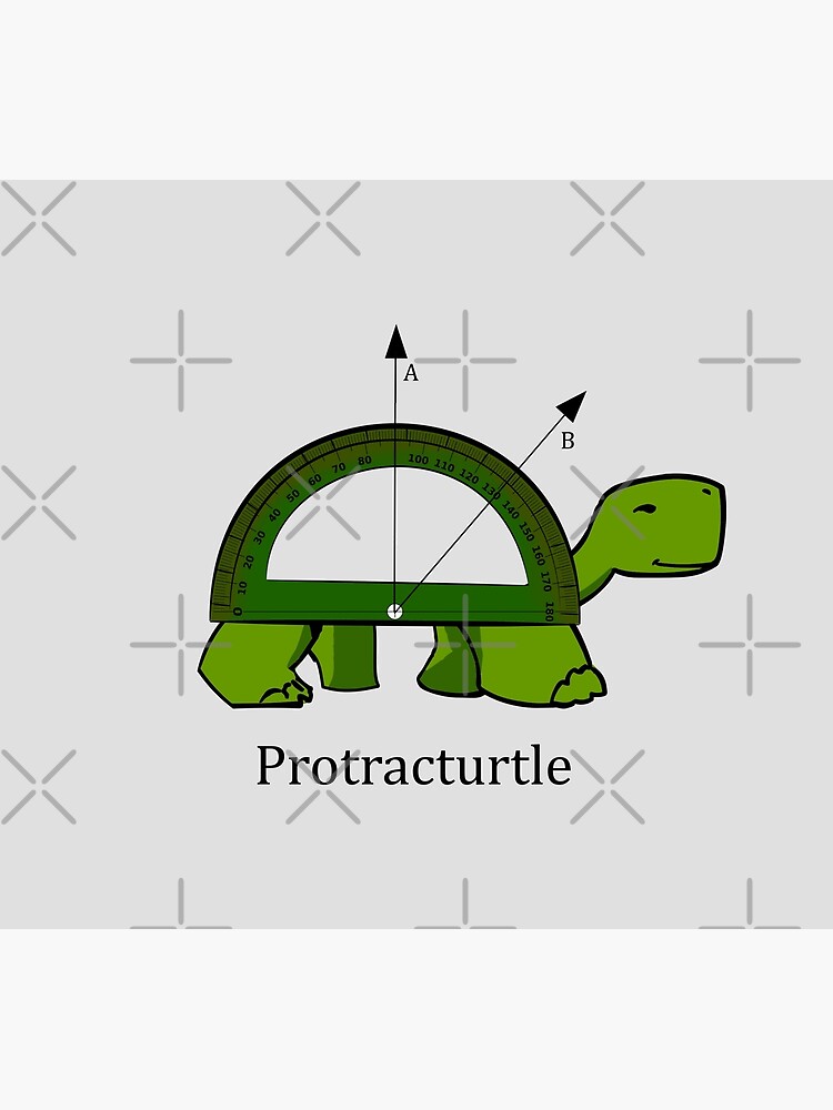 "Protracturtle - Funny Math Turtle" Poster by bethcentral | Redbubble