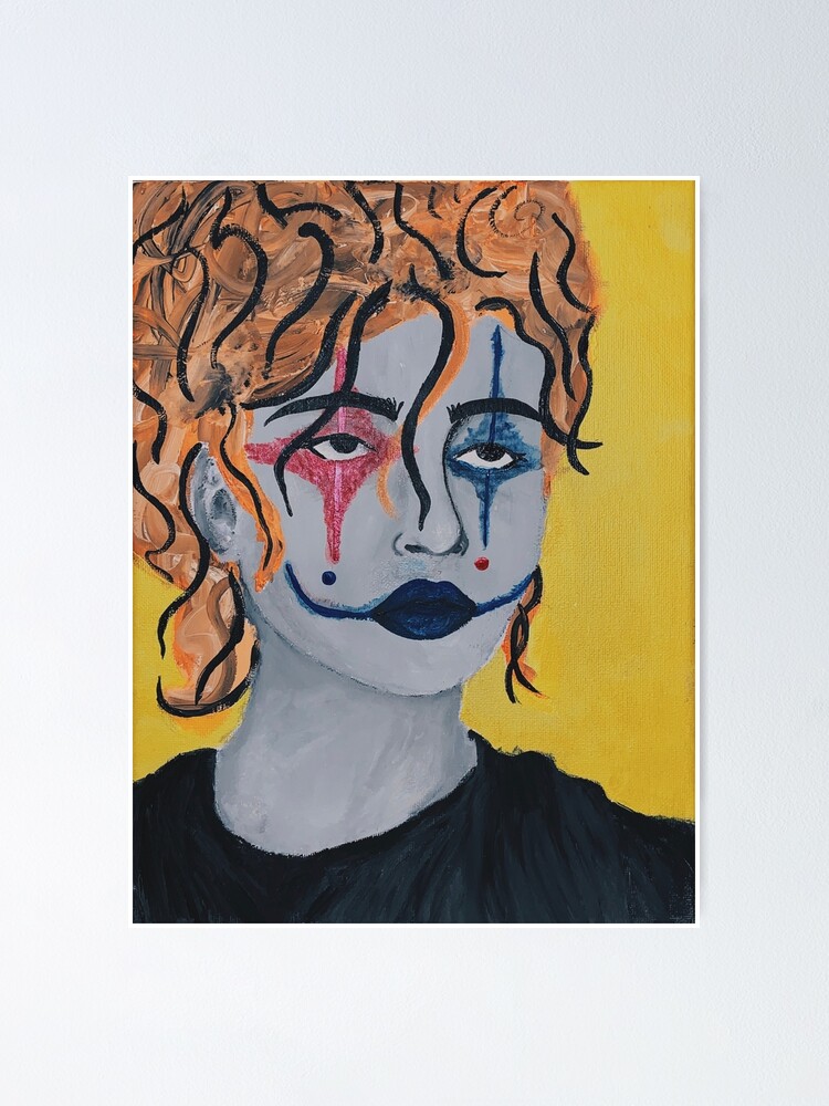 "Clown Self Portrait" Poster for Sale by kennahoney | Redbubble