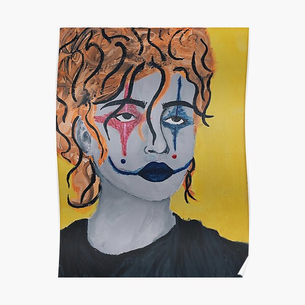 "Clown Self Portrait" Poster for Sale by kennahoney | Redbubble