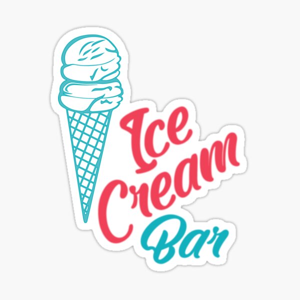 "ICE CREAM BAR - NEON SIGN" Sticker for Sale by Dwarf-Monkey | Redbubble