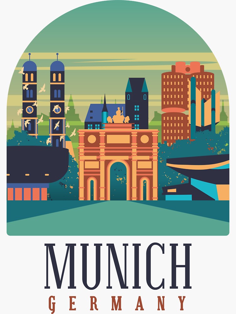 "Munich Germany" Sticker for Sale by Blacklasch | Redbubble