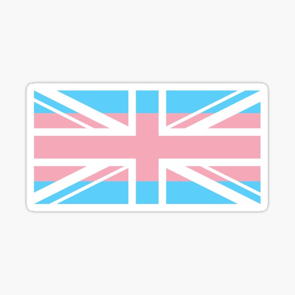 "Gay Pride LGBT Trans UK Union Jack Flag Stripes design" Sticker for ...