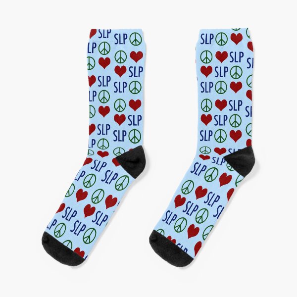 "Peace Love Speech Language Pathology" Socks for Sale by elishamarie28 ...