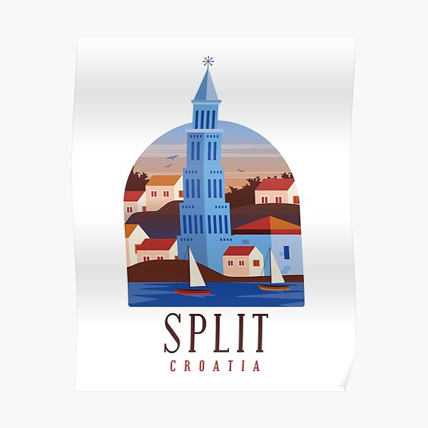 "Split Croatia" Poster for Sale by Blacklasch | Redbubble