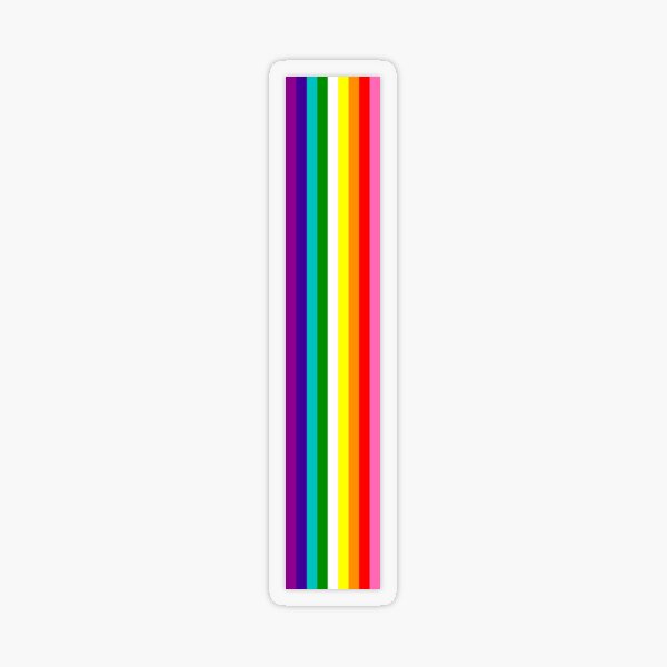 "Gay Pride LGBT Subtle Rainbow Stripe Flag 2018 LoveFest" Sticker by ...