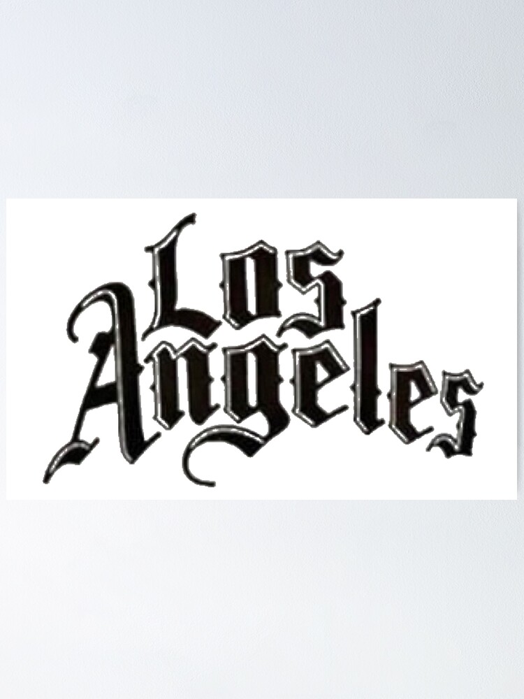 "Los Angeles - City Script" Poster for Sale by AmericanTeeCo | Redbubble