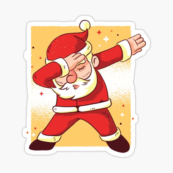 "Santa Claus dab dance " Sticker for Sale by ahashki | Redbubble