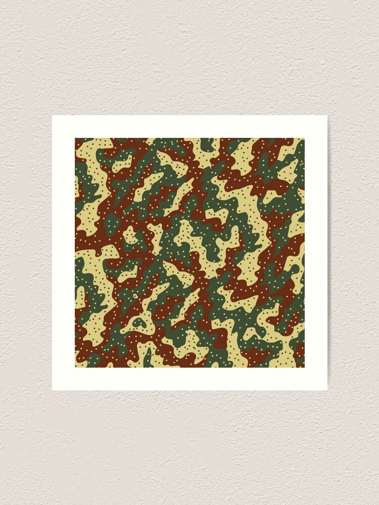 "German World War Two WW2 Ambush Camouflage Pattern" Art Print for Sale ...