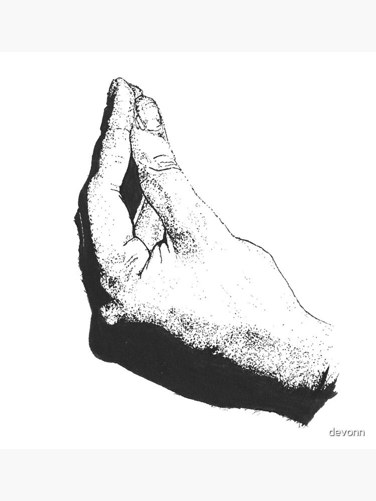 "Italian Hand (Black and White) " Poster for Sale by devonn | Redbubble