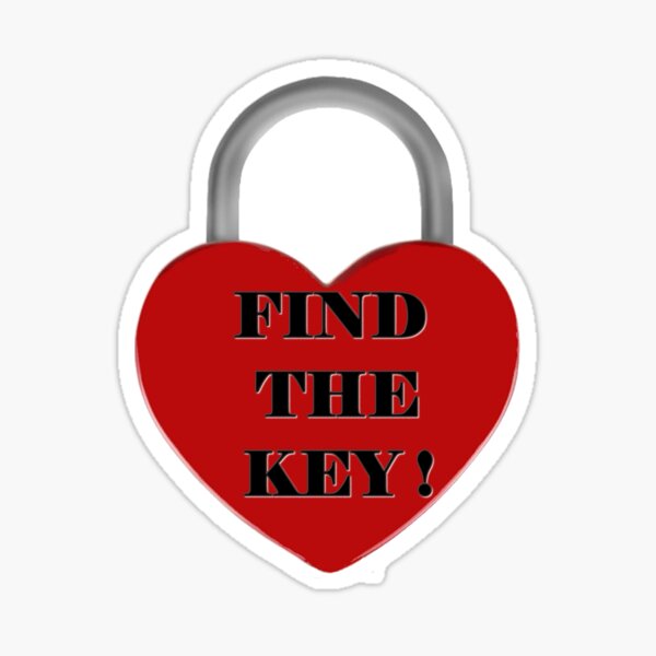 "FIND THE KEY" Sticker for Sale by PrettyPrint | Redbubble