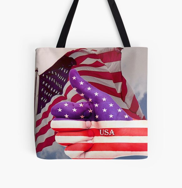 American Flag With Thumbs Up Pride Rbssg Tote Bag By Sandyspider