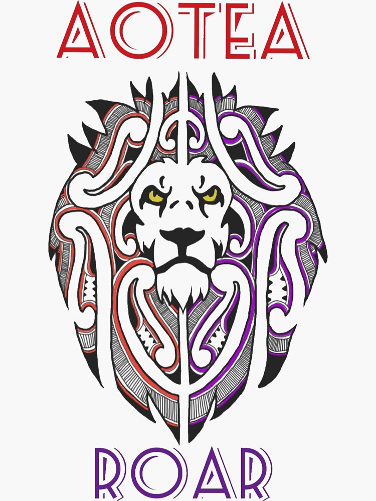 "AOTEA-ROAR royal colors" Sticker for Sale by Rookz100 | Redbubble