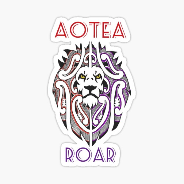 "AOTEA-ROAR royal colors" Sticker for Sale by Rookz100 | Redbubble
