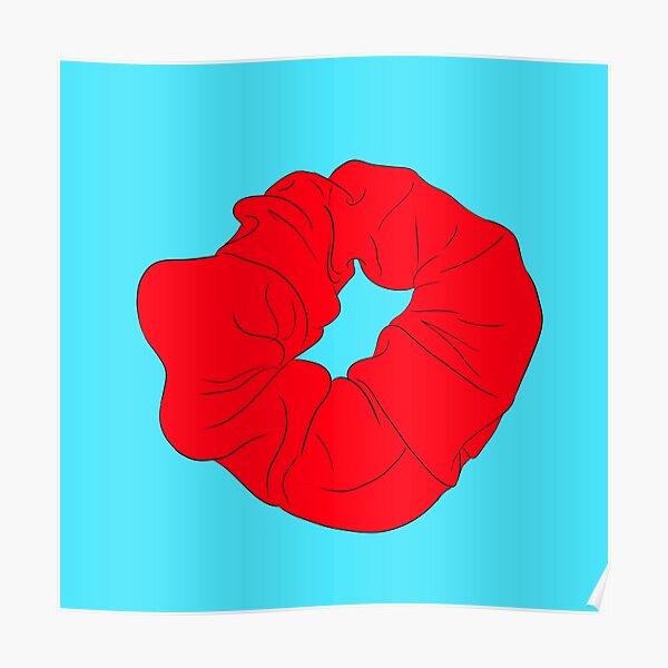 "Red Scrunchie" Poster by ReaganMiranda | Redbubble