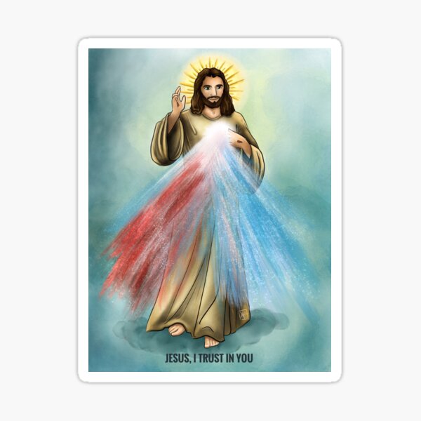 "Divine Mercy Jesus " Sticker for Sale by XimeAnleu | Redbubble