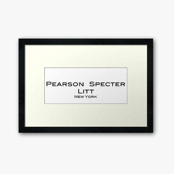 "Suits Pearson Specter Litt Logo" Framed Art Print for Sale by ...