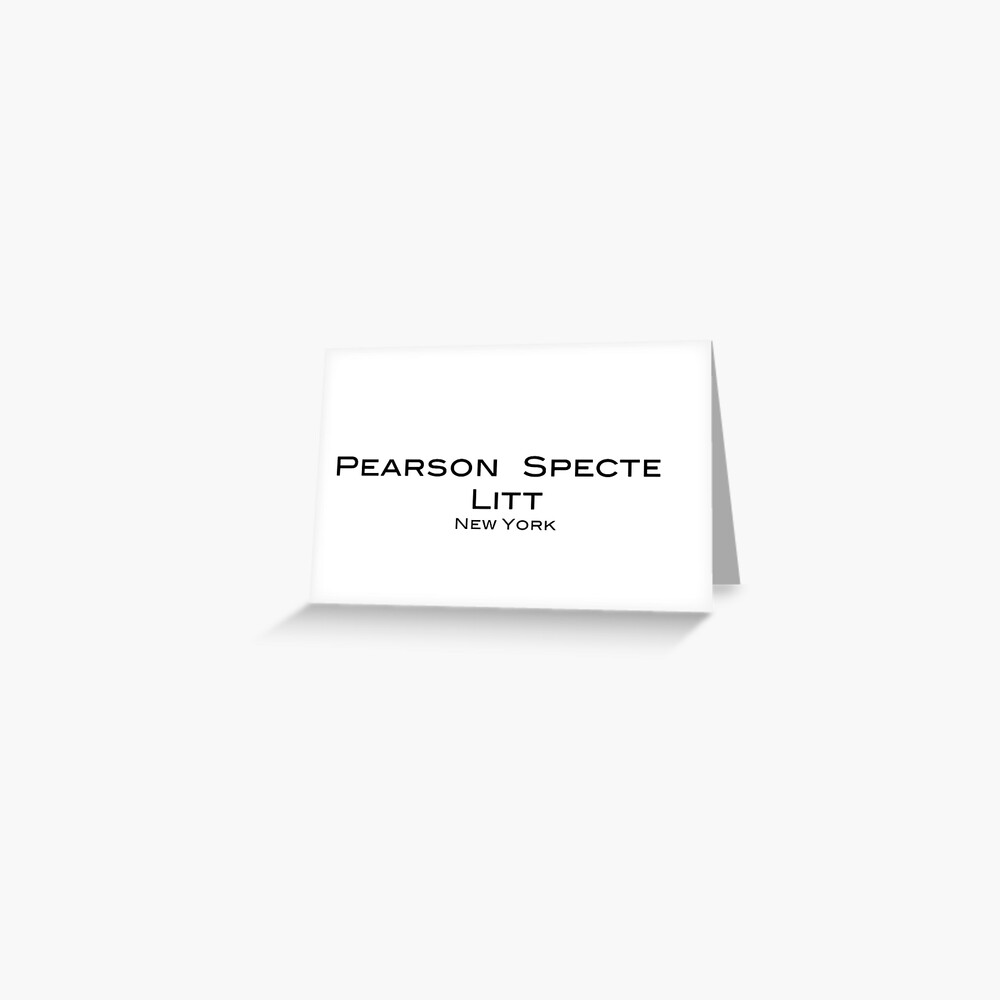 "Suits Pearson Specter Litt Logo" Greeting Card for Sale by ...