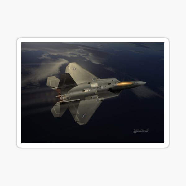 "Lockheed Martin F22 Raptor" Sticker for Sale by sudrzewicka | Redbubble