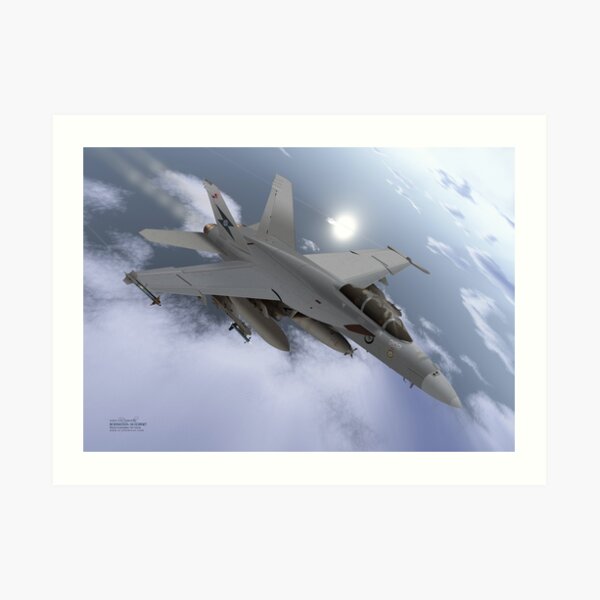 "RAAF Boeing Hornet F/A-18" Art Print by sudrzewicka | Redbubble