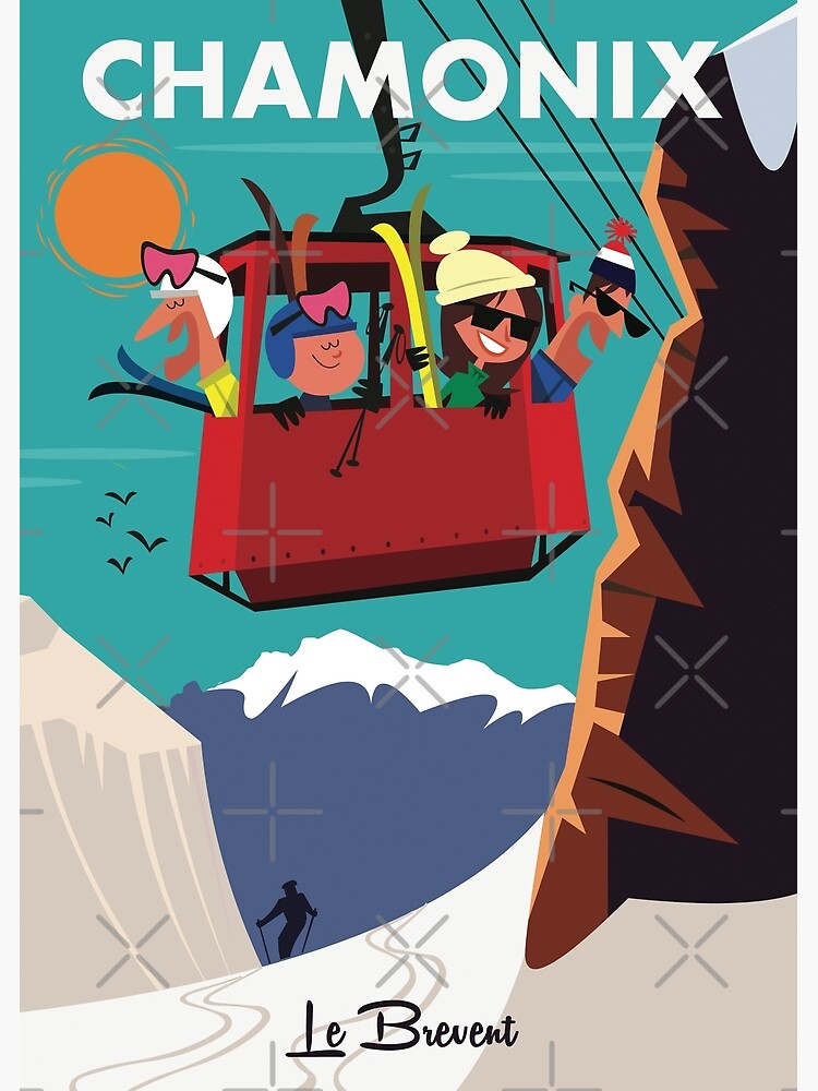 "Chamonix Brevent poster" Art Print for Sale by GAGodel | Redbubble