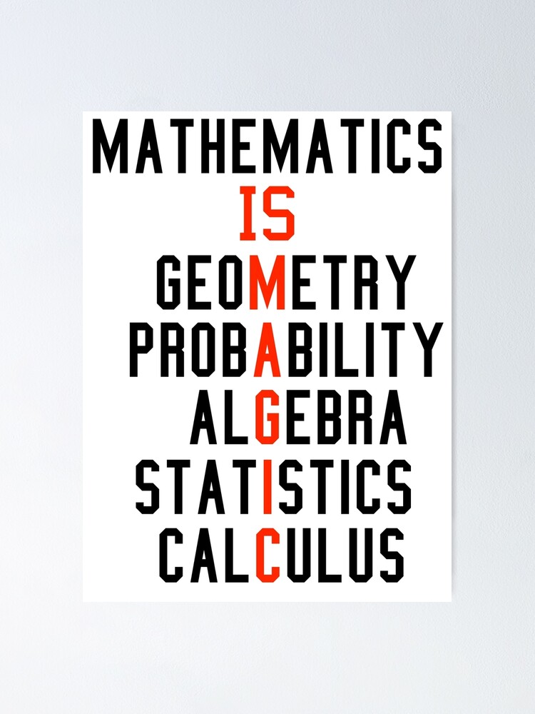 "Math is Magic" Poster for Sale by bullshirter | Redbubble